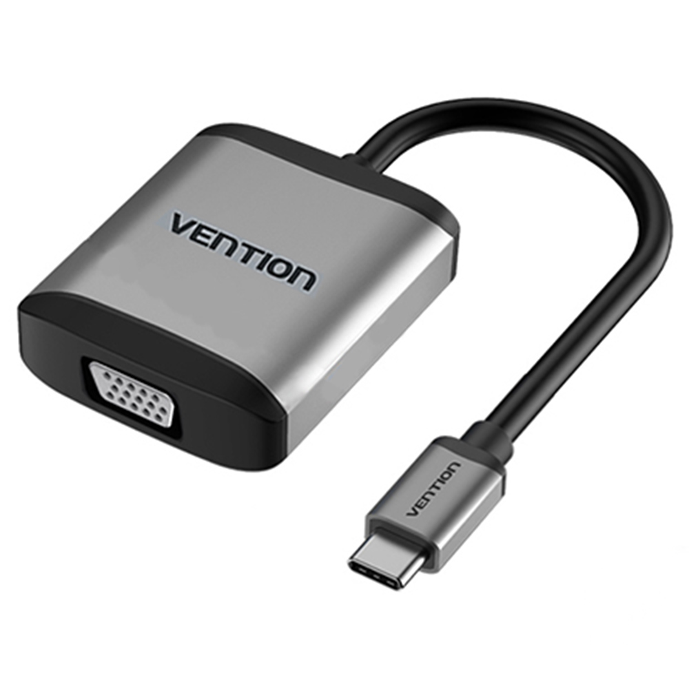 ตัวแปลง Vention USB-C to VGA Space Grey (TDBHB)