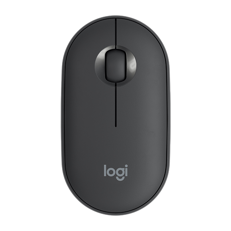 เมาส์ไร้สาย Logitech Bluetooth & Wireless Mouse M350 Pebble Graphite
