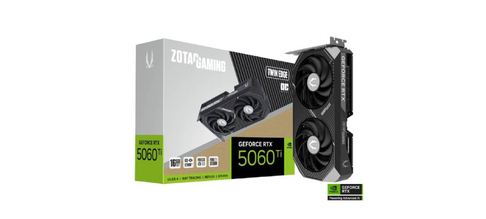 การ์ดจอ ZOTAC GAMING GeForce RTX 5060 Ti 16GB Twin Edge OC