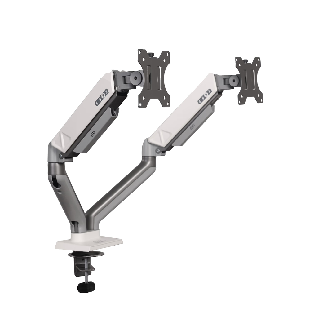 ERGONOZ Core Twin Monitor Arm (EGN-CORE-D-G) Space Grey & White