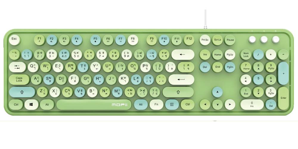 คีย์บอร์ด MOFii Wired Keyboard Sweet K Retro Lipgreen | Education Studio7