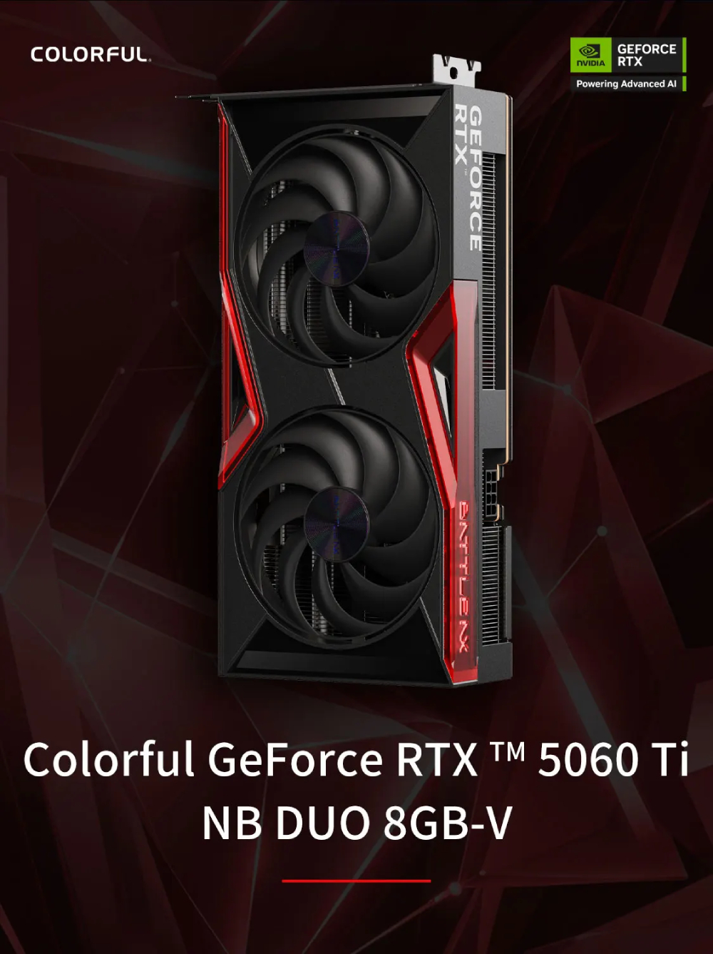 การ์ดจอ COLORFUL GeForce RTX 5060 Ti NB DUO 8GB-V 8GB GDDR7 128-bit