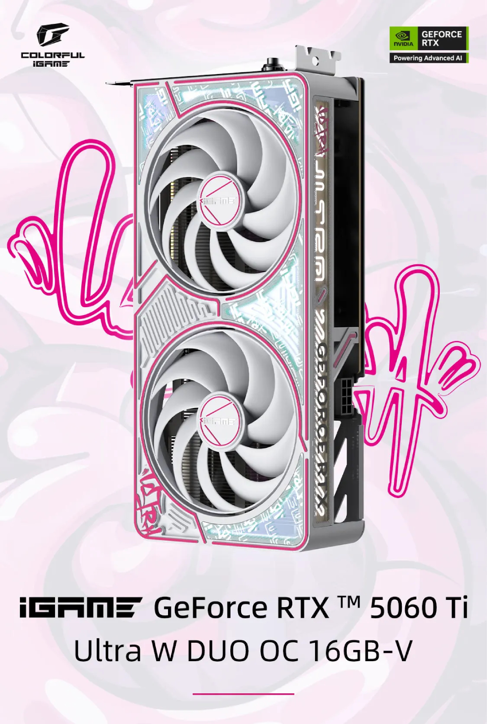 การ์ดจอ COLORFUL iGame RTX 5060 Ti Ultra W DUO OC 16GB-V