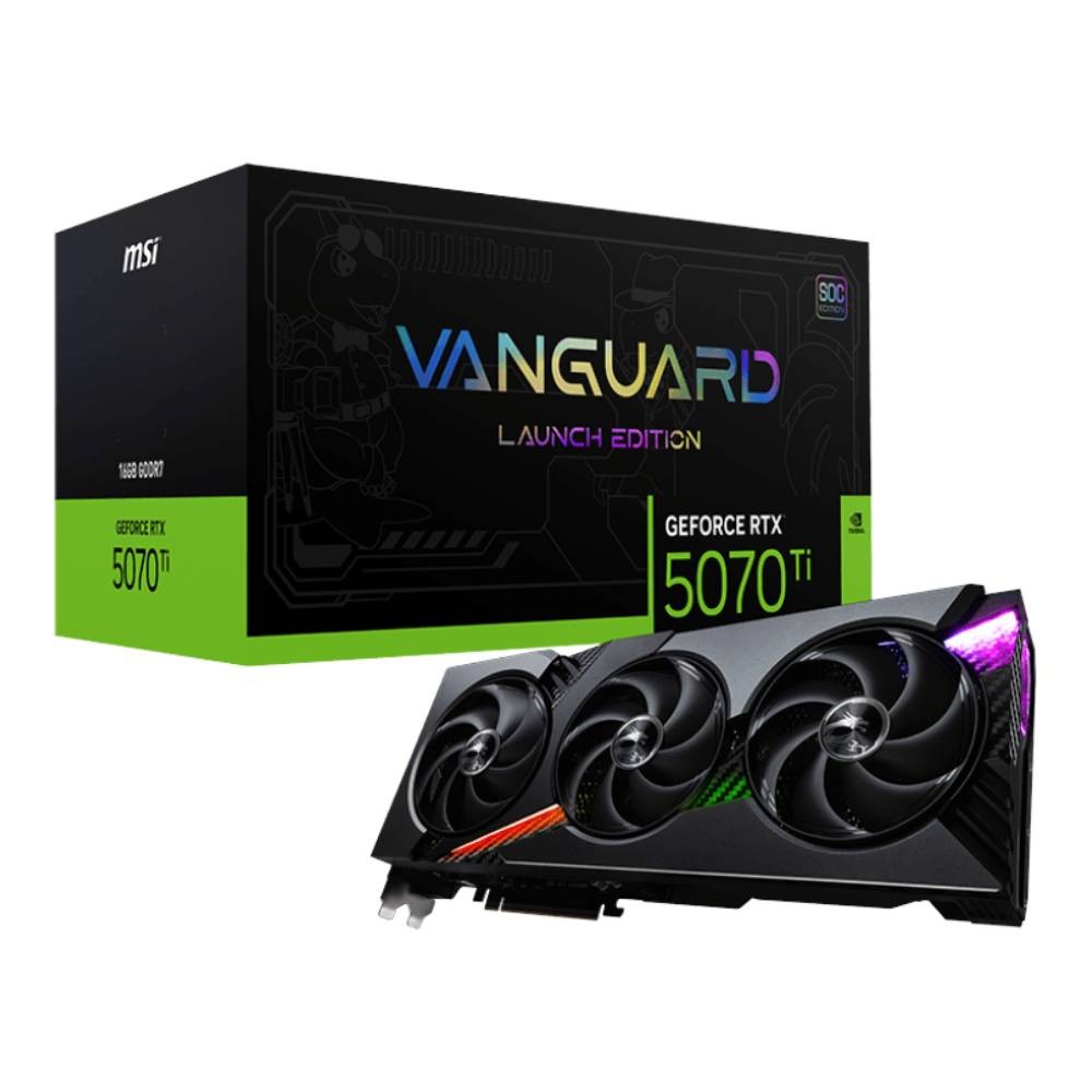 การ์ดจอ MSI GeForce RTX 5070 Ti 16G VANGUARD SOC Launch