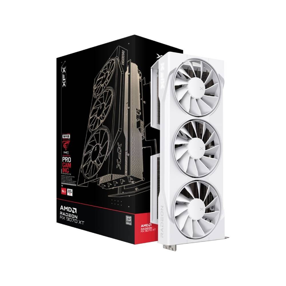 การ์ดจอ XFX Swift AMD Radeon RX 9070XT White Triple Fan