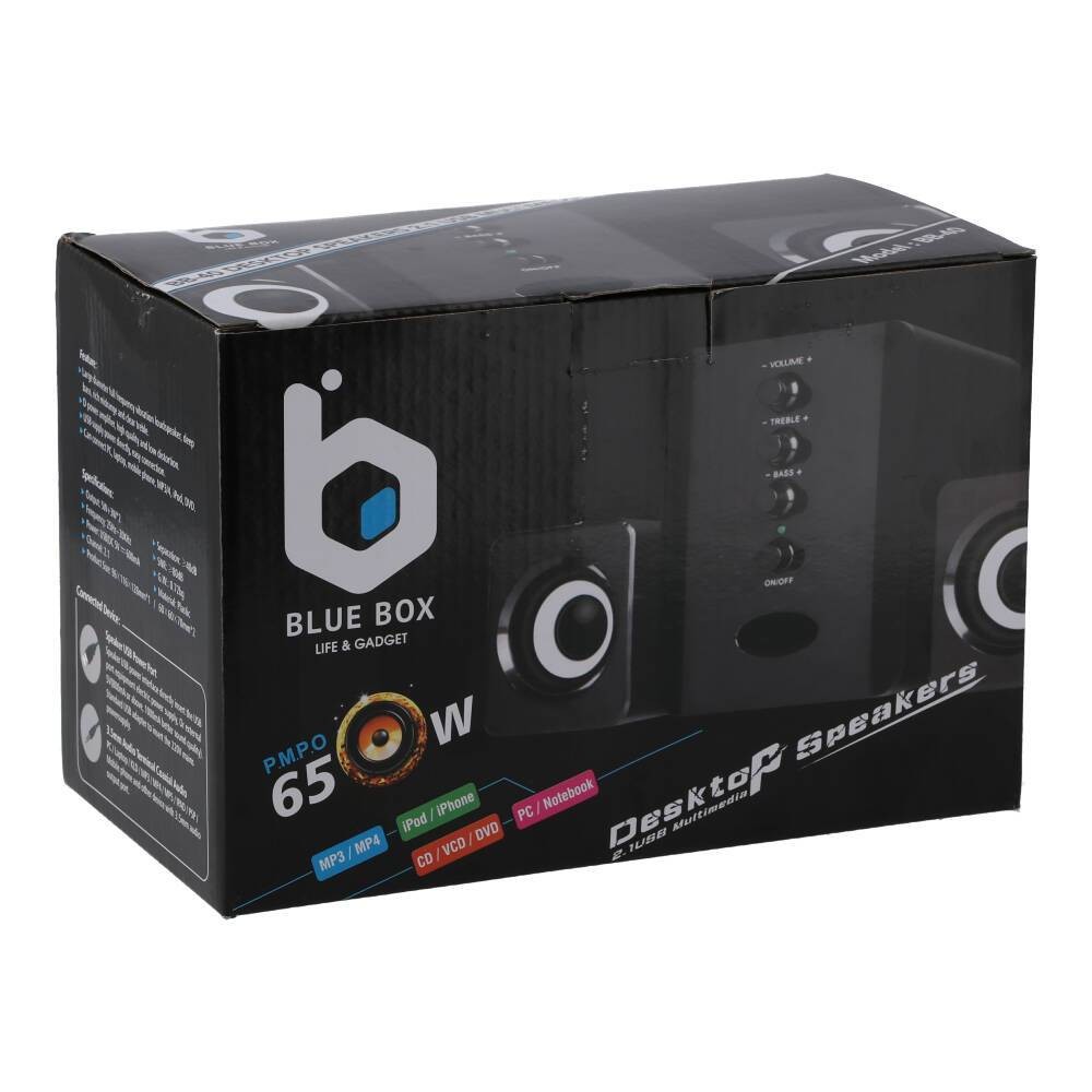 ลำโพงคอมพิวเตอร์ Blue Box Speaker 2.1 BB-40 Black