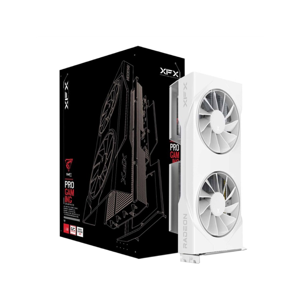 การ์ดจอ XFX Swift AMD Radeon RX 9060 XT OC White Gaming 8GB