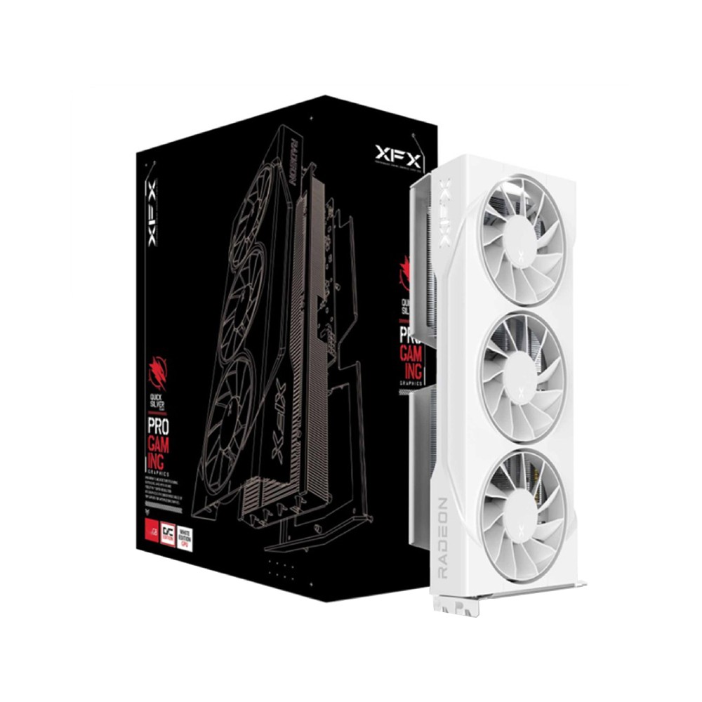 การ์ดจอ XFX Swift AMD Radeon RX 9060 XT OC White Triple Fan Gaming Edition 16GB