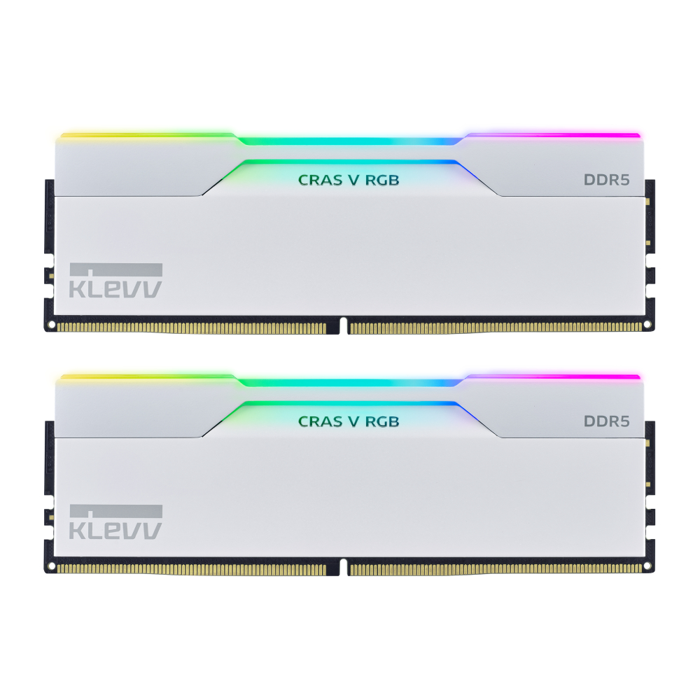 แรมพีซี Klevv Cras V RGB OC Gaming DDR5 64GB/6000MHz.CL30 (2x32GB) White