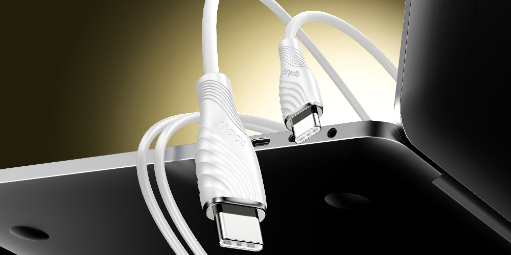 สายชาร์จ QPLUS USB-C to USB-C 100W 2M. T3 White | Education Studio7