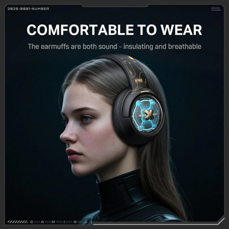 หูฟังเกมมิ่ง Onikuma GT802 Bluetooth 2.4G Wired 3 Mode Black