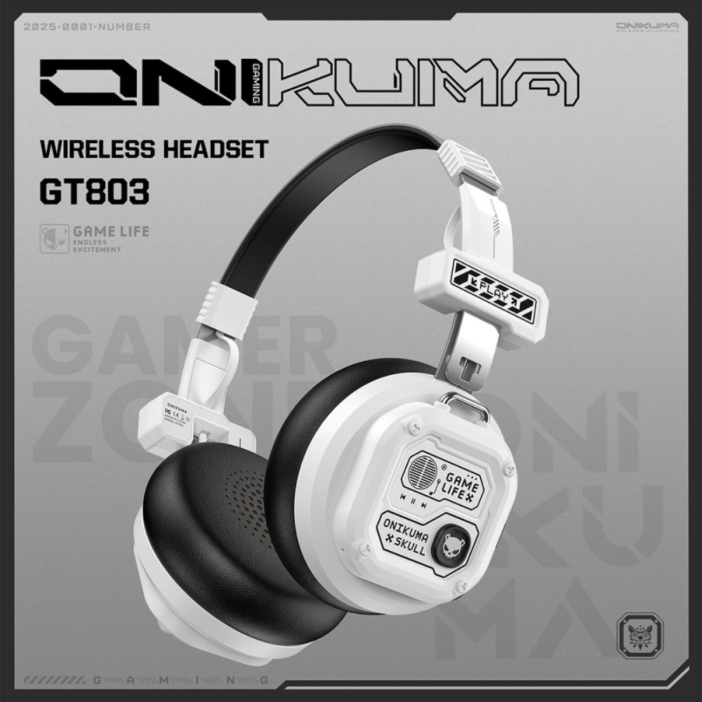 หูฟังเกมมิ่ง Onikuma GT803 Bluetooth White | Education Studio7