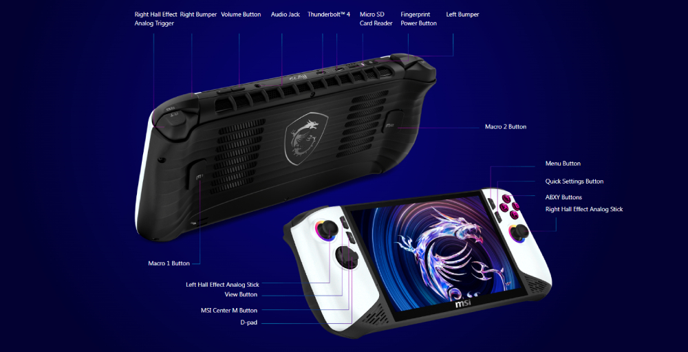 เครื่องเล่นเกม MSI Claw 8 AI+ A2VM Polar Tempest Edition | Education ...