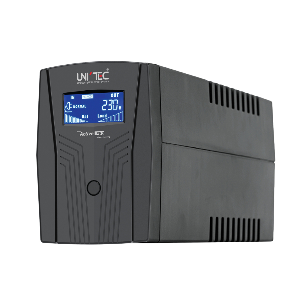เครื่องสำรองไฟ UNITEC UPS Active Pro 1000VA/550W (OL)