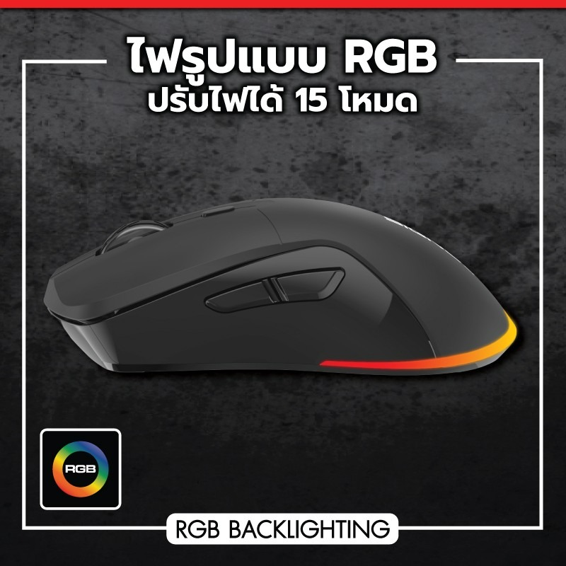 เมาส์เกมมิ่ง Signo Centric GM-941 Pro-Series RGB Macro Black
