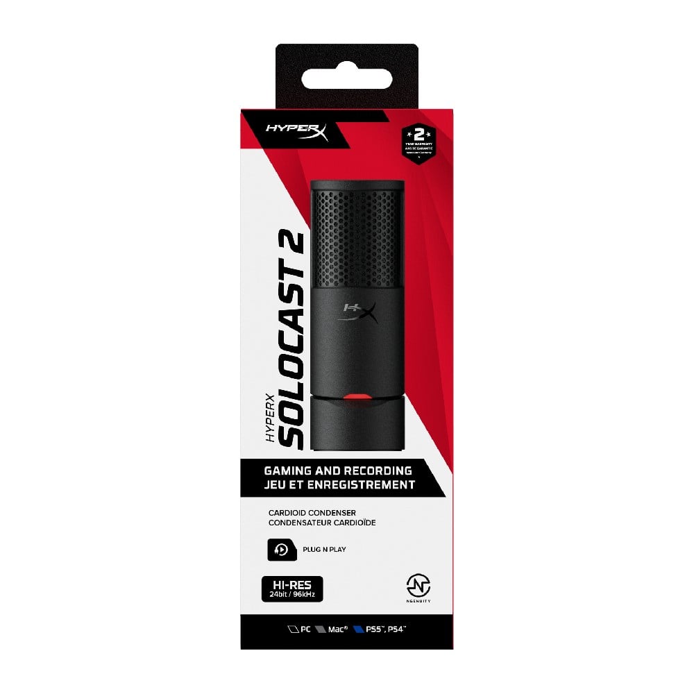 ไมโครโฟน Hyper X Gaming Microphone SoloCast 2 USB