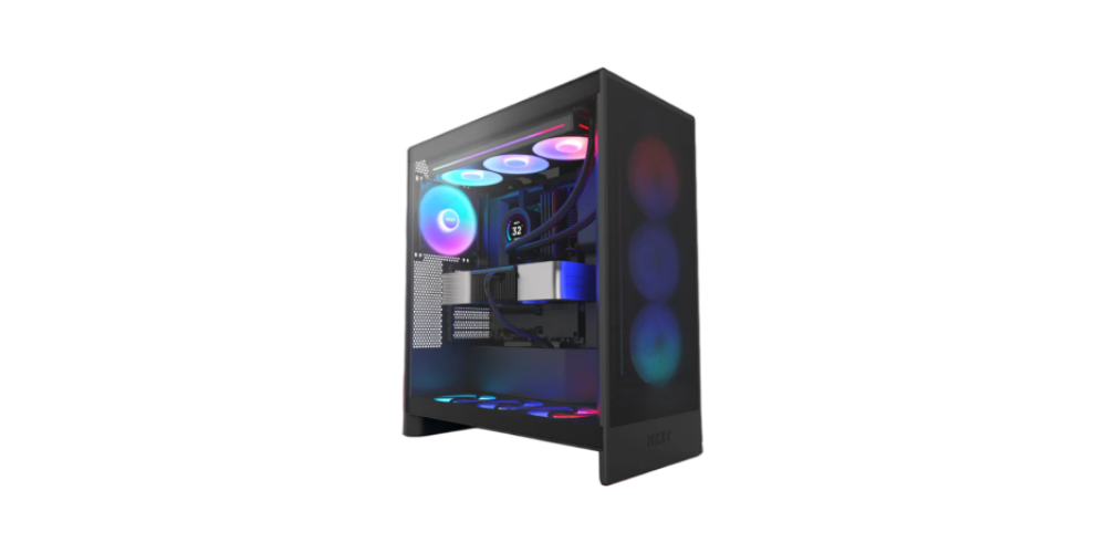 เอ็นแซดเอ็กซ์ที เคสคอมพิวเตอร์ H7 FLOW RGB สีดำ | Makro PRO