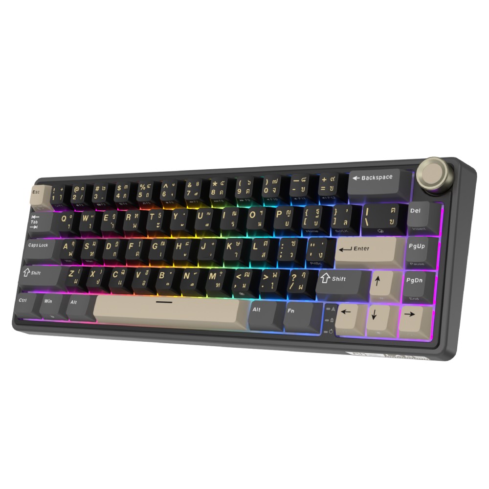 คีย์บอร์ดเกมมิ่ง Royal Kludge R65 Phantom Chartreuse Switch