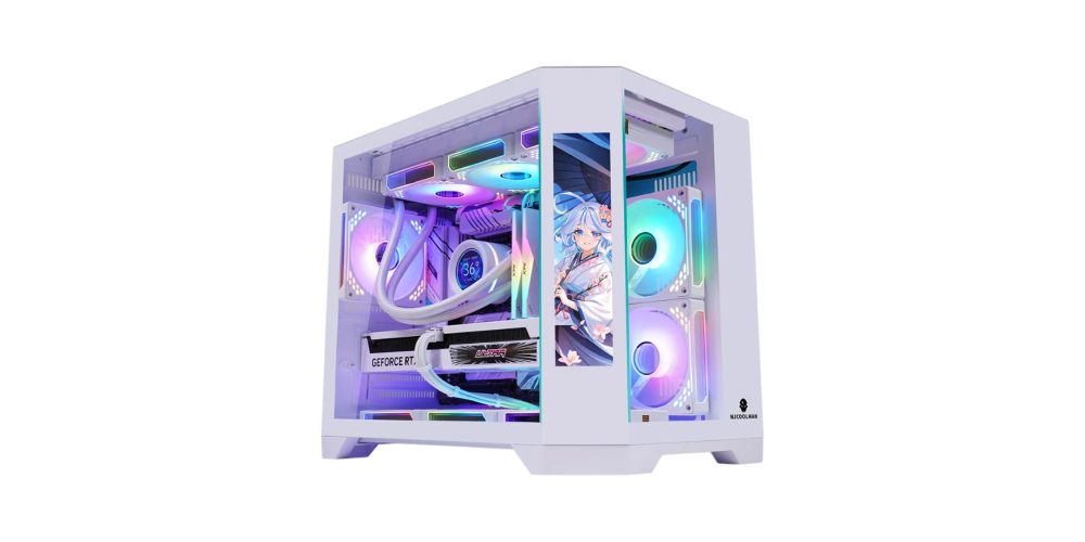 WJCOOLMAN Dreamer LCD M-ATX Panorama Tempered Gaming Case