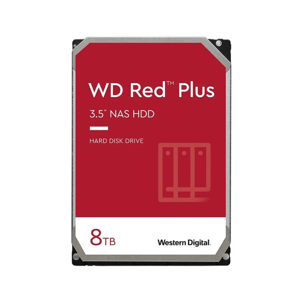 ฮาร์ดดิสก์ WD 8TB Red Plus 5640rpm 256MB for NAS (WD80EFPX)