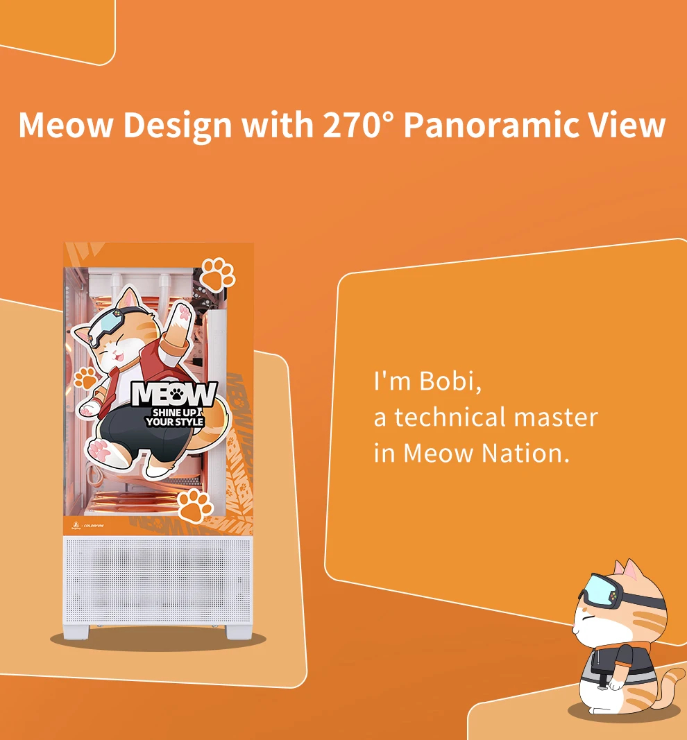 เคสคอมพิวเตอร์ COLORFUL COLORFIRE MEOW-G Gaming PC