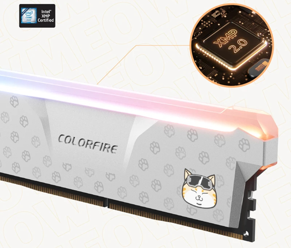 แรมพีซี COLORFUL COLORFIRE MEOW DDR5 32GB (2x16GB) 6000MHz Orange