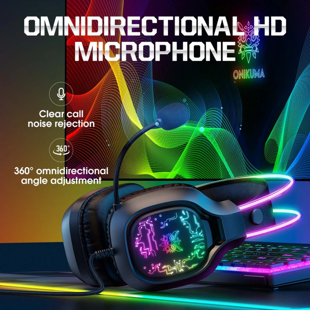 หูฟังเกมมิ่ง Onikuma Gaming Headset X22 3.5mm Black | Education Studio7
