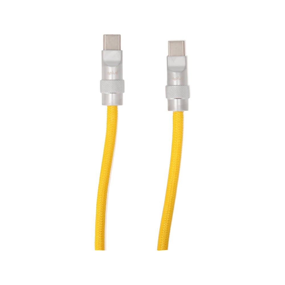 สายชาร์จ QPLUS USB-C to USB-C 1.8M FLEX CORE Yellow