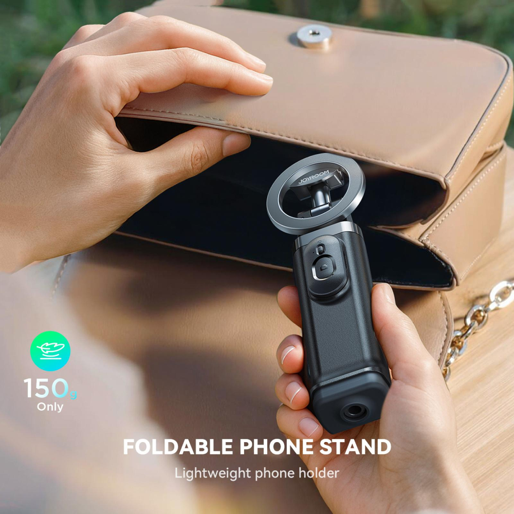 ไม้เซลฟี่ JOYROOM Magnetic Selfie Travel JR-ZS509 Black | Education Studio7