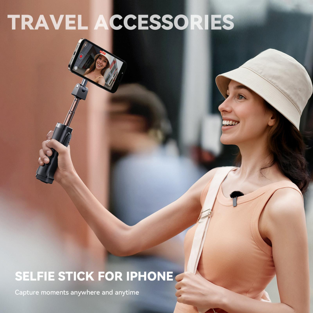 ไม้เซลฟี่ JOYROOM Magnetic Selfie Travel JR-ZS509 Black | Education Studio7