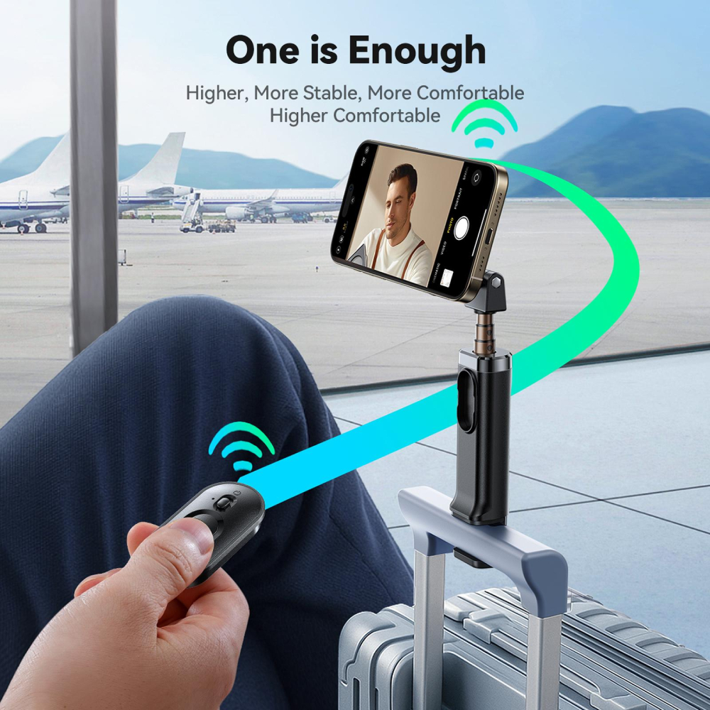 ไม้เซลฟี่ JOYROOM Magnetic Selfie Travel JR-ZS509 Black | Education Studio7
