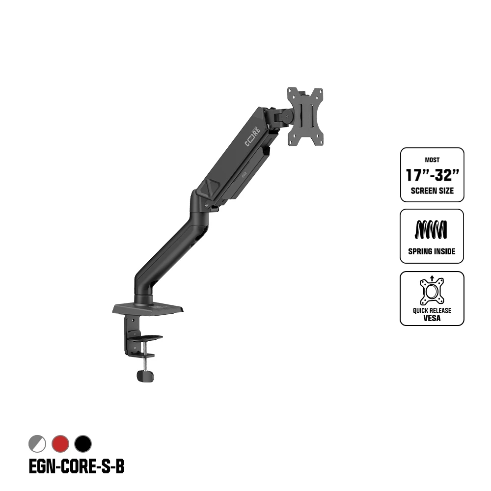 แขนจับจอมอนิเตอร์ ERGONOZ Monitor Arm V.2 (EGN-CORE-S-B) Black