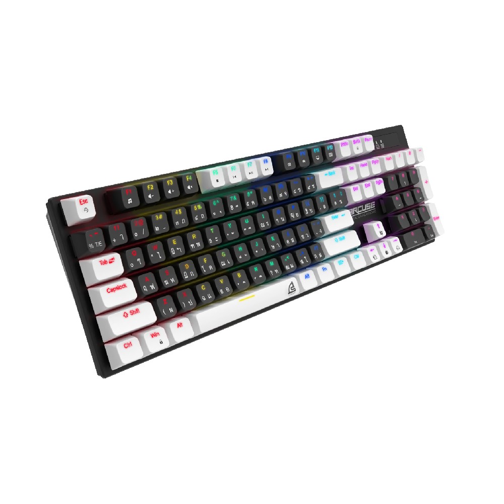 คีย์บอร์ดเกมมิ่ง Signo Mechanical MARCUSE KB-727 Black (Red Switch)