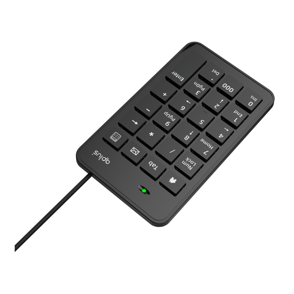 คีย์บอร์ดตัวเลข QPLUS Wired Numeric Keypad 1810 Black