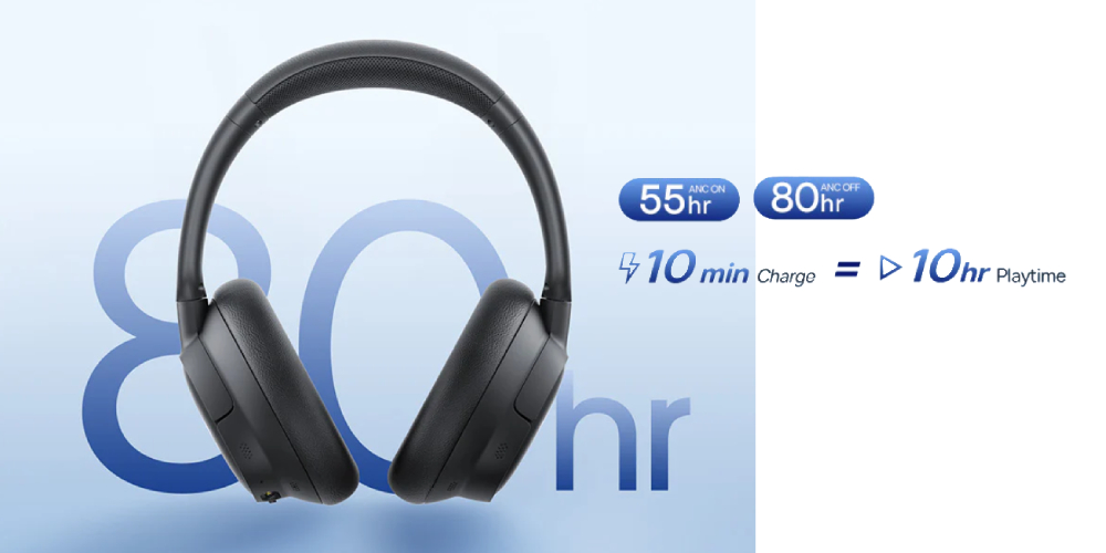 หูฟัง Baseus Bass BH1 NC ตัดเสียงเงียบ 45dB แบตอึด 80 ชม.
