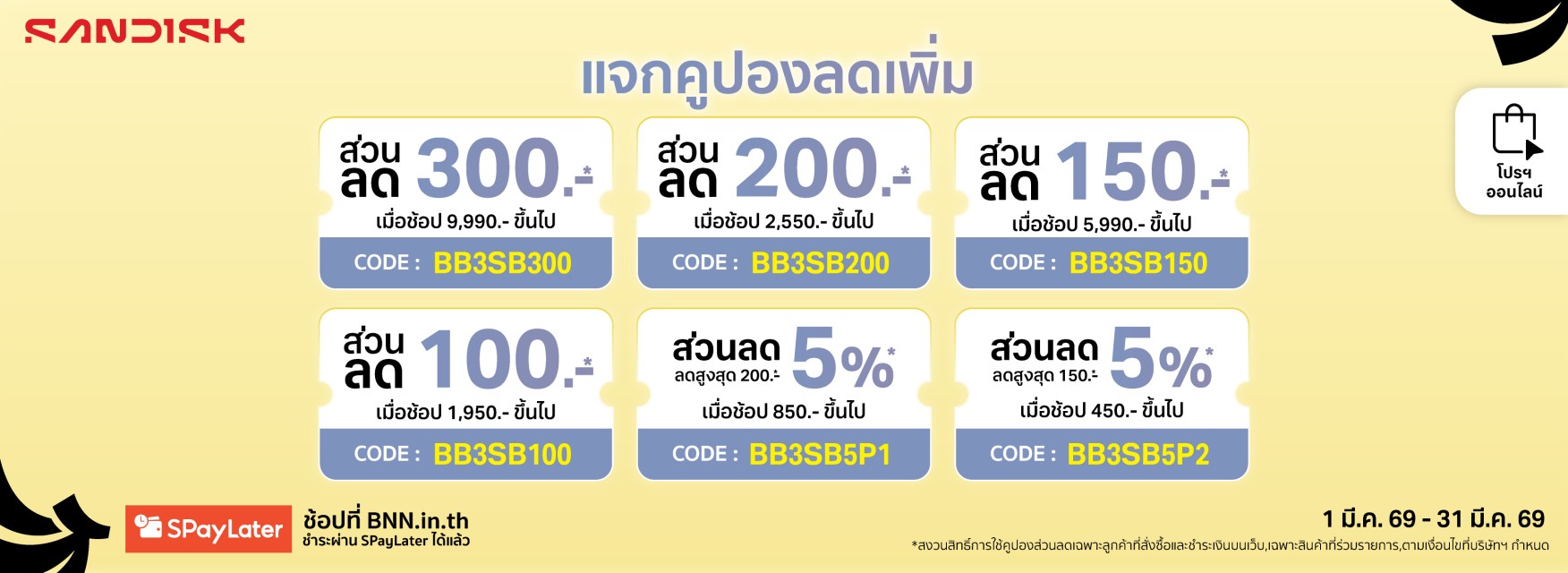 Sandisk ลดแหลก แจกใหญ่ BaNANA Online