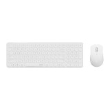 เมาส์และคีย์บอร์ด Rapoo Wireless Mouse + Keyboard 9350S Multi-mode White