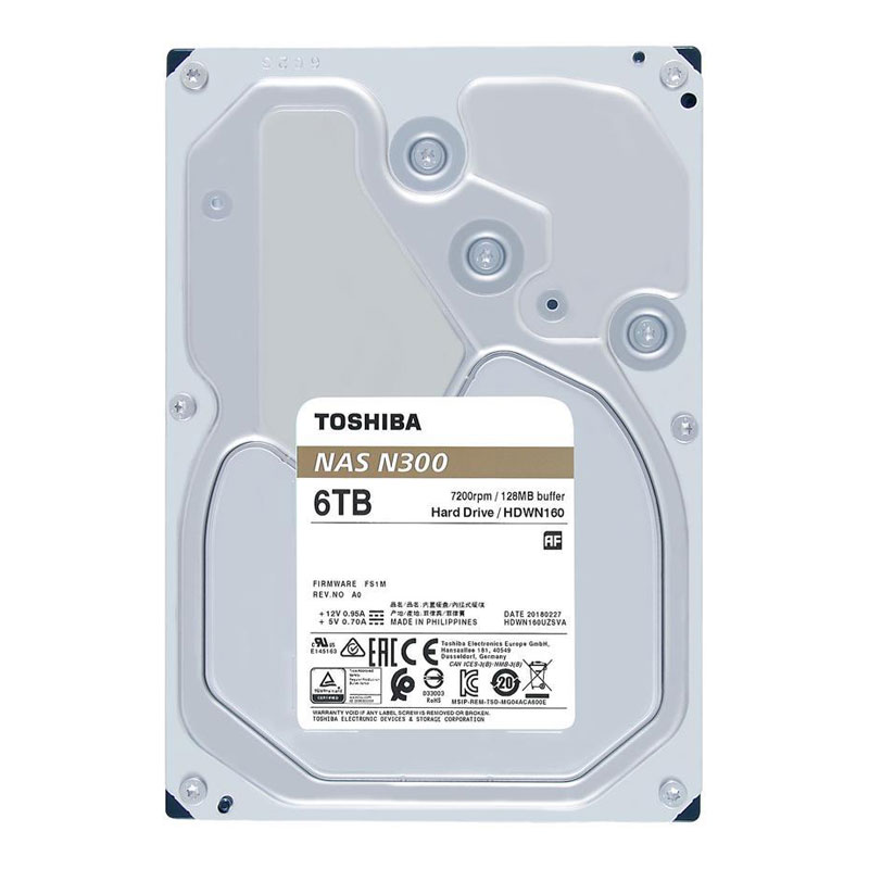 ฮาร์ดดิสก์ Toshiba HDD 6TB 7200rpm 256MB N300 - 3 Year