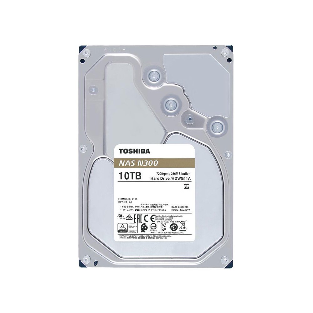 ฮาร์ดดิสก์ Toshiba HDD 10TB 7200rpm 256MB N300 - 3 Year